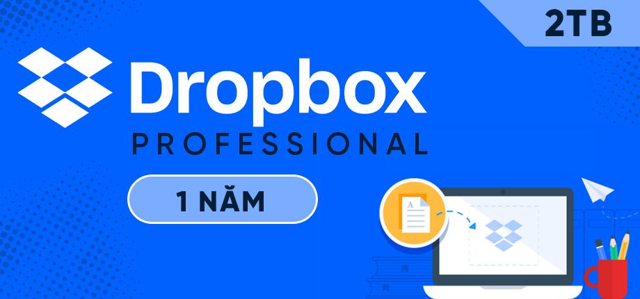 Gói gia hạn Dropbox Plus 2TB - 5 thành viên (1 năm) | Divine Shop